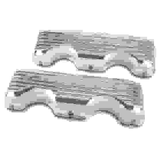 Chevy 348/409 Finned Aluminum Valve Covers, Polishd