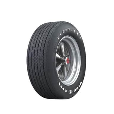 Firestone 62510 Wide Oval Tire, Raised White Letter, FR60-15