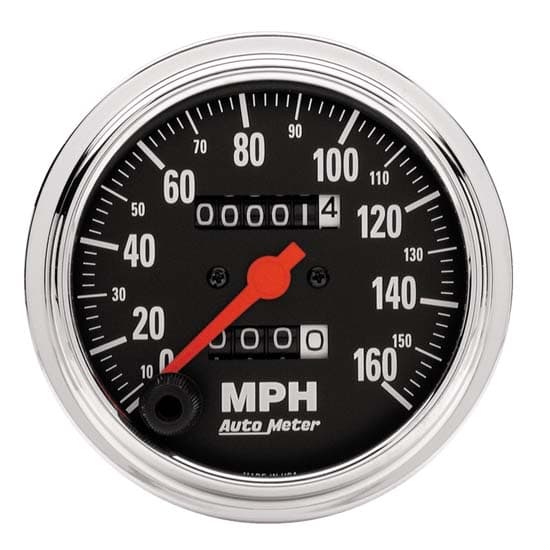 AutoMeter 2494 Traditional Chrome Mech Speedometer, 160 MPH,3-3/8