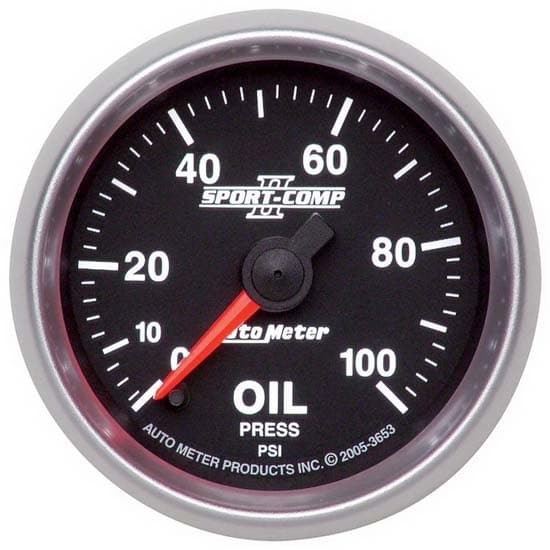 Auto Meter 3653 Sport-Comp II Digital Stepper Motor Oil Pressure Gauge