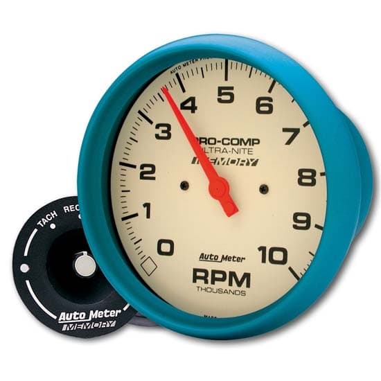 AutoMeter 4594 Tach Gauge, 5 Inch, 10K RPM, Glow In The Dark