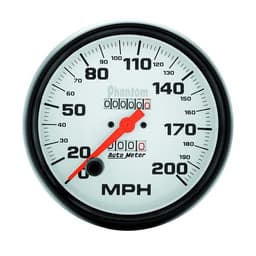 AutoMeter 5896 Phantom Mechanical Speedometer, 200 MPH, 5 Inch