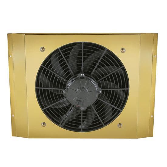 Brass T-Bucket Radiator, Fan, Shroud, Overflow Tank and Cap Kit