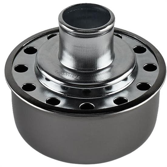 Speedway Motors Black Chrome Steel Breather, Smooth