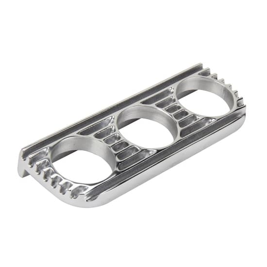 OTB Gear 6124 Finned 3 Gauge Dash Panel, Polished