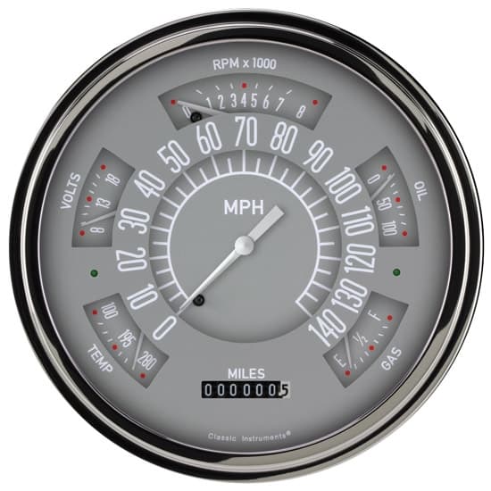 Classic Instruments Six Pack Gauge, 1949-50 Chevy