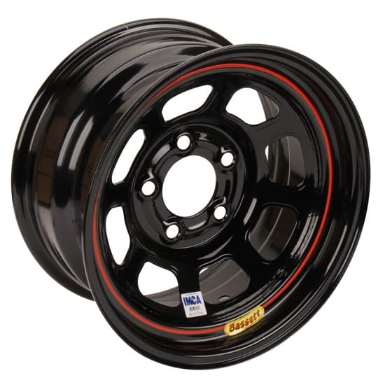 Bassett D-Hole IMCA Approved Black 15" Wheel Non-Beadlock 15x8, 5 on 5