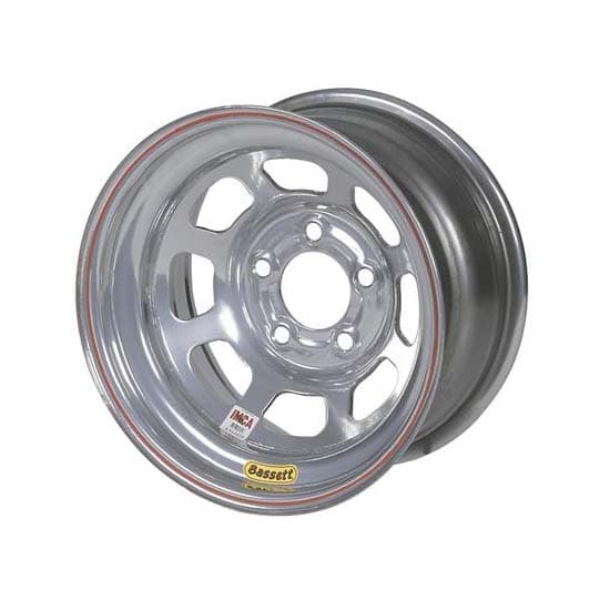 Bassett Silver D-Hole 15 Inch Wheel, Non-Beadlock, 15x8, 5 on 5, Silver