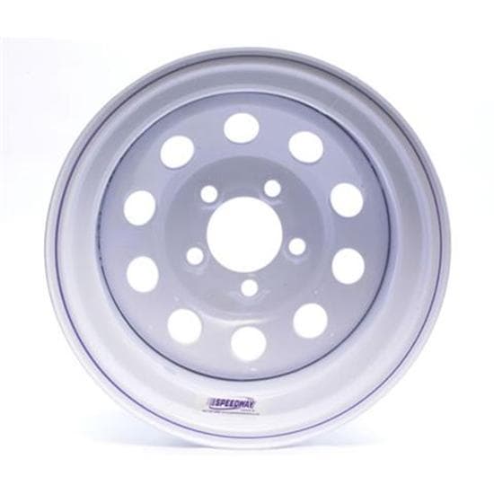 White Circle Track 15 Inch Wheel, 15x8, 5 on 4 3/4, Non-Beadlock