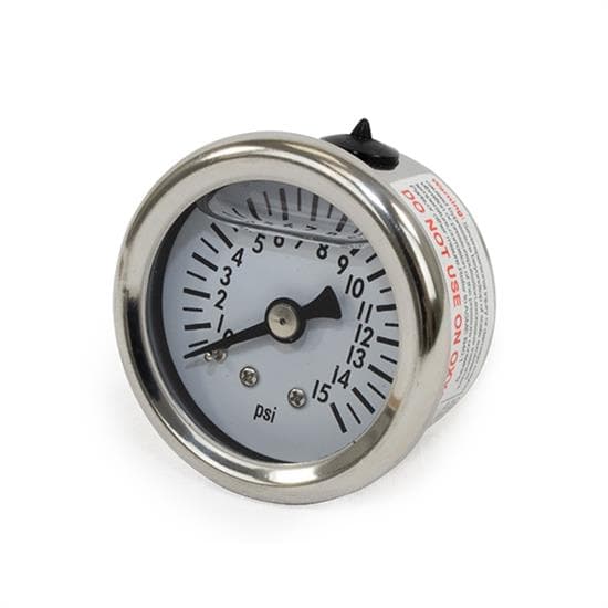 Liquid-Filled Fuel Pressure Gauge, 0-15 PSI