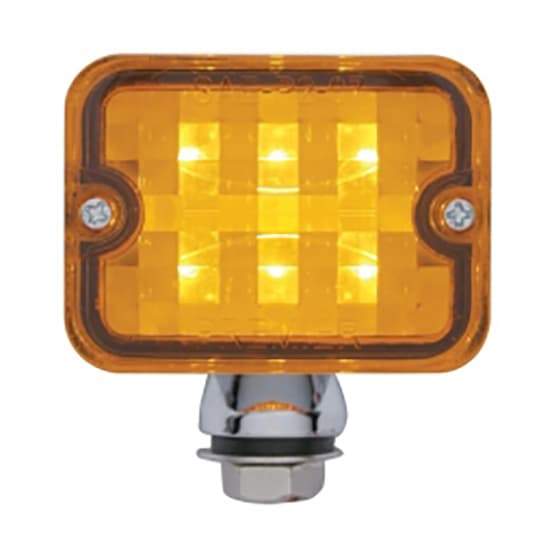United Pacific 39192 Medium Rod Light, 6 Amber LED/Amber Lens