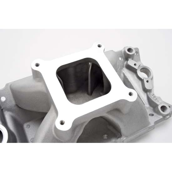 Edelbrock Super Victor Chevy Aluminum Intake Manifold, Single Plane 4 ...