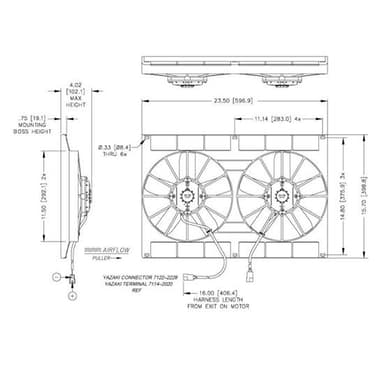 Maradyne MM22K Straight Blade Dual Cooling Fan, 11 Inch