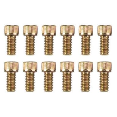 Speedway Allen Head Header Bolts, 3/8-16 x 3/4 Inch, Set/12
