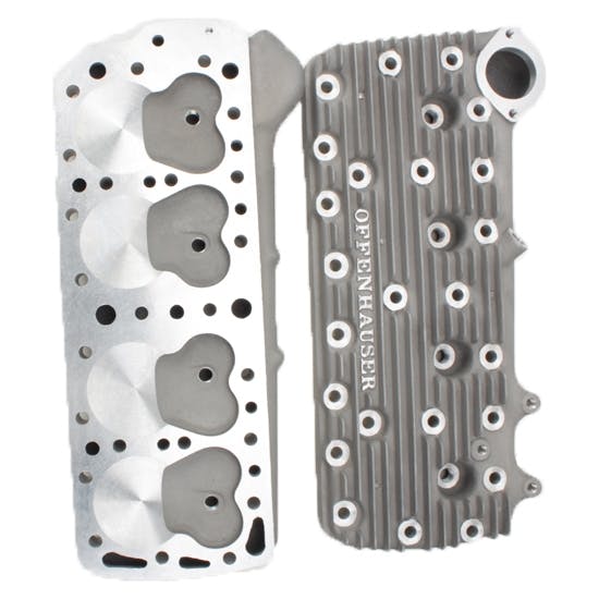 Offenhauser 1069-400 1949-53 Ford Flathead Finned Aluminum Heads