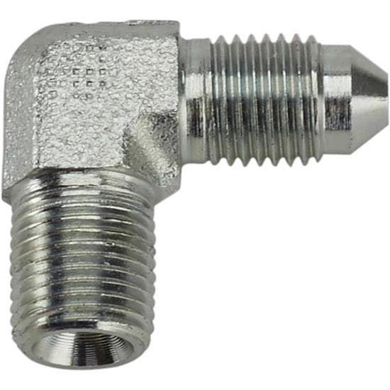 25 Inch Braided Stainless -3AN Brake Line Kit, 90 Degree 1/8 NPT