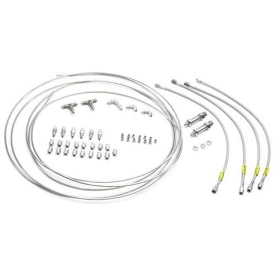 Stainless Steel -3 AN Brake Line Kit, 4-Hose, 40 Ft. Tubing