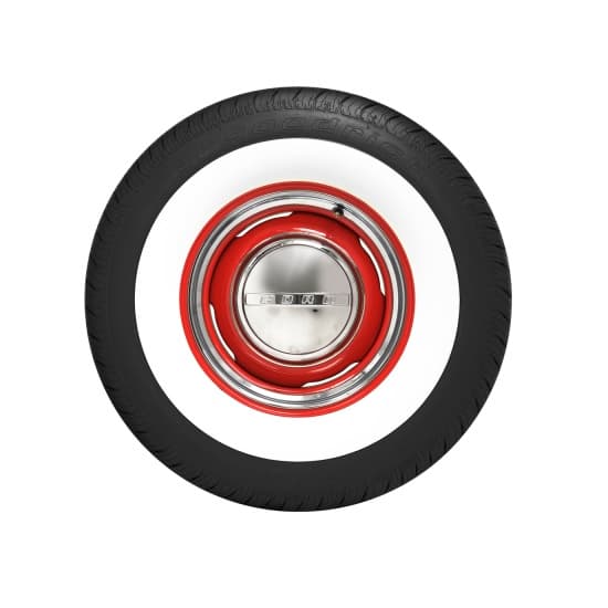 Roadster Radial Tire, 15 Inch, Whitewall Tire Kit