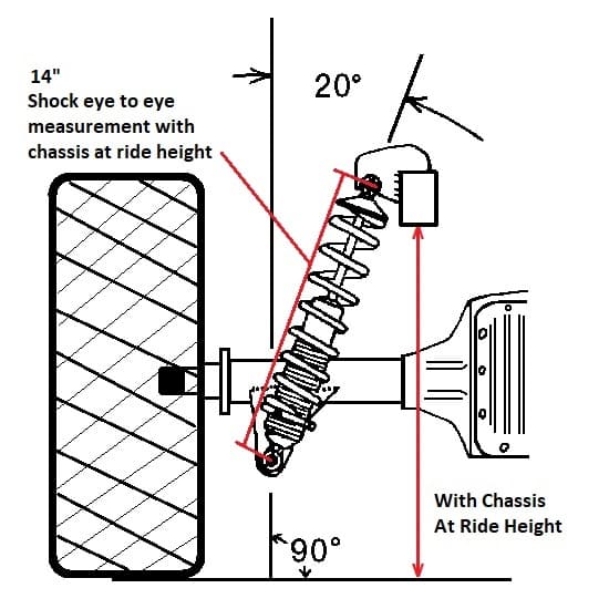 QA1 Adjustable 14 Inch Coil-Over Shock Kit