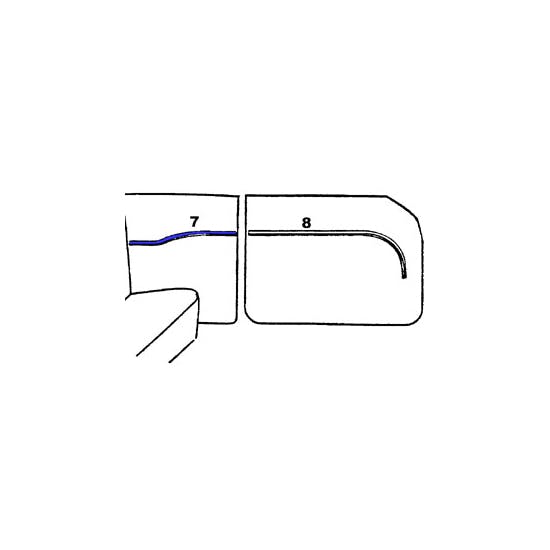 Mar-K 7-DR Interior Trim, 56 Bel Air 2/4 Door Rear Quarter Driver