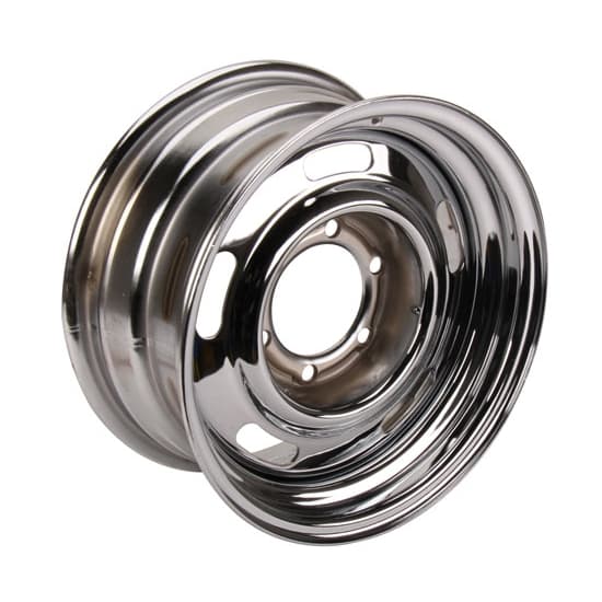 Speedway Steel GM-Style 15 Inch Rally Track Wheel, 6 on 5.5 Inch