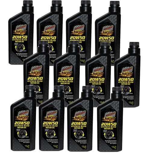 Champion Racing 4111H Synthetic Engine Oil, 20W50, 12 Quarts