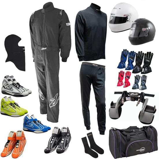 Zamp Mega Racer Safety Kit, ZR-10 Single-Layer 1-Piece Suit Combo