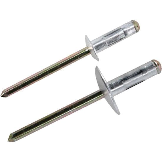 Multi-Grip Pop Rivets, 3/16 Inch, Small and Large Head, 250 Each