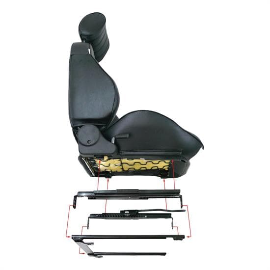 Procar Pro 90 Series Black Vinyl Bucket Seats, 1968-72 Chevelle