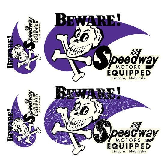 Speedway Beware Decal Sheet