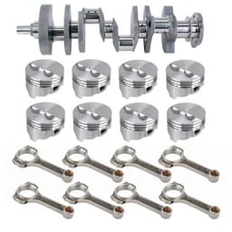 Forged Street SB Chevy 350 Rotating Assembly, 6 In I-Beam Rods