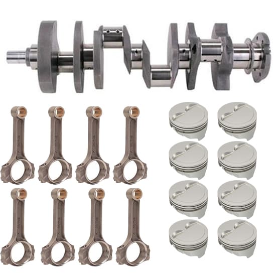 Forged Street SB Chevy 350 Rotating Assembly, 6 In I-Beam Rods