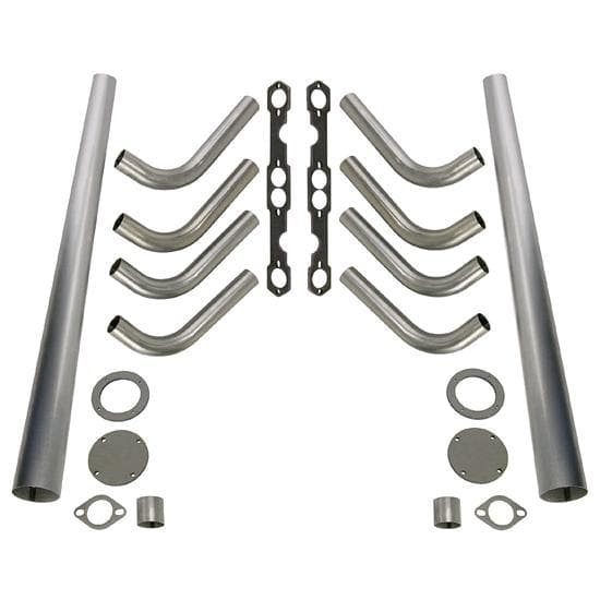Small Block Chevy Lake Style Header Kit, 1-5/8 Tube, 4 Inch Cone