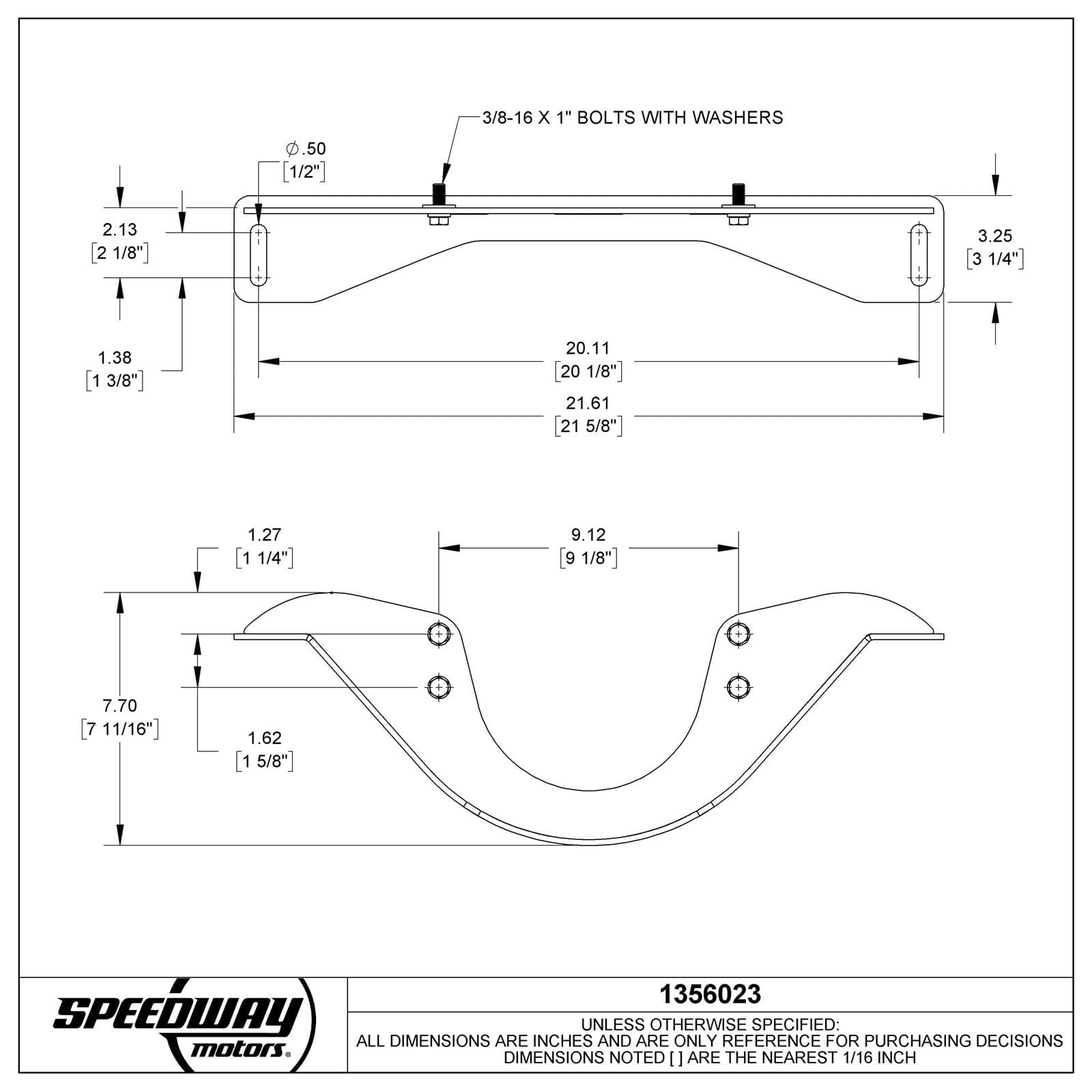 1955-94 SBC Small Block Chevy Engine Cradle Front Motor Mount