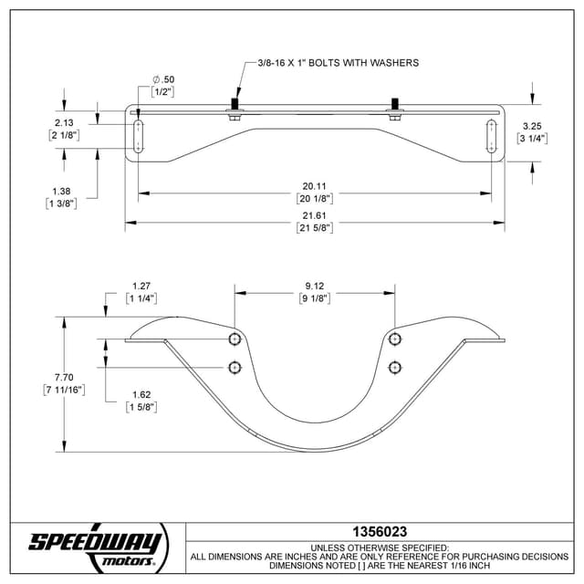 1955-94 SBC Small Block Chevy Engine Cradle Front Motor Mount