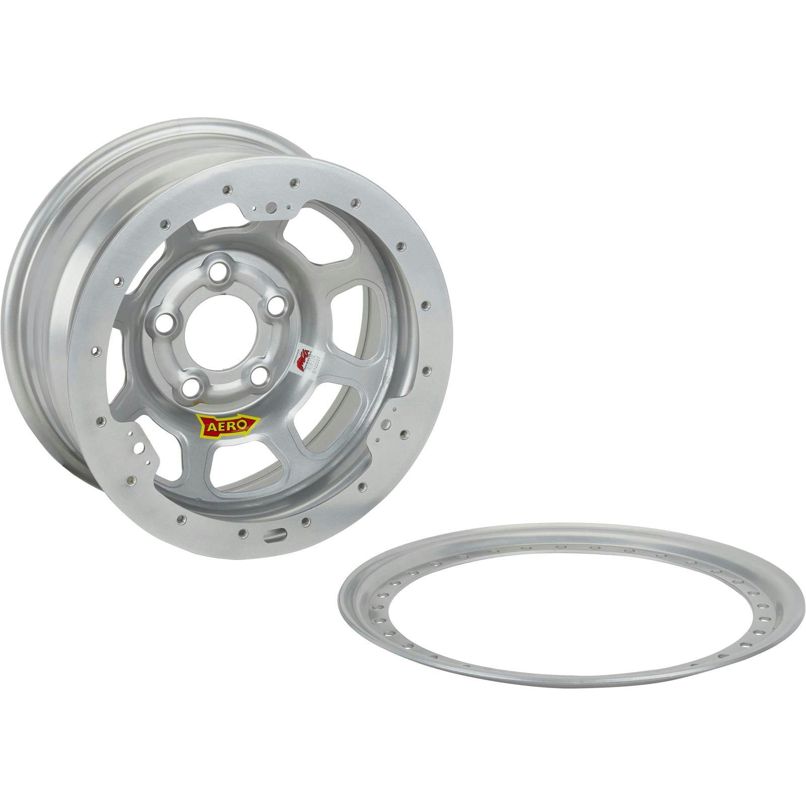 AERO 53 Series IMCA Certified 15 Inch Race Wheel, Beadlock, 5 on 5 Pattern