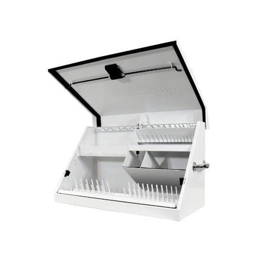 Montezuma ME300-W23 30 x 15 Inch Steel Triangle Toolbox, White