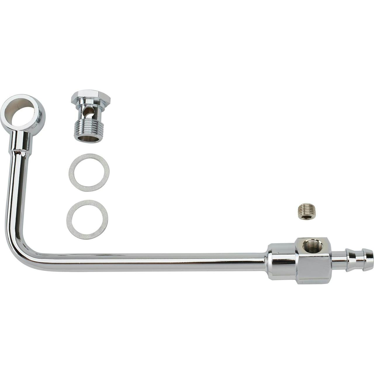 Edelbrock 8126 Performer Carb Fuel Line Kit, 3/8 Inch Hose Barb Inlet