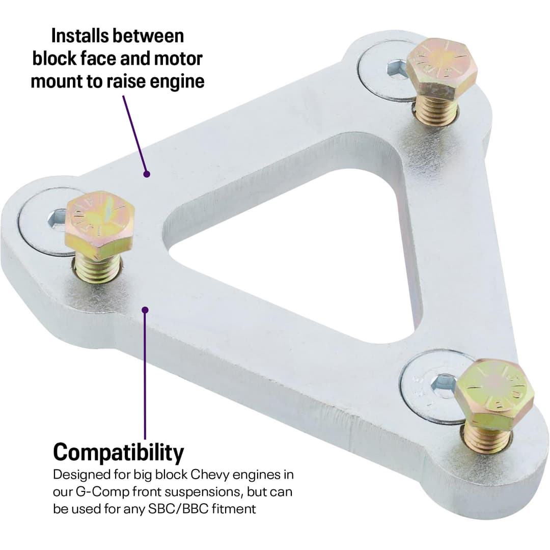 G-Comp™ Suspension Big Block Chevy Engine Mount Spacer Kit