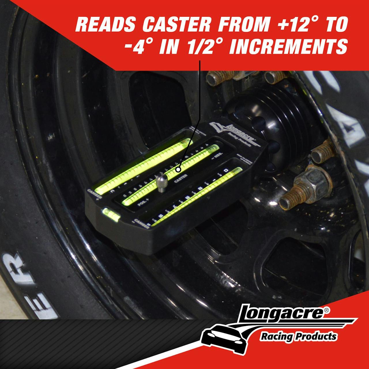 Longacre® 52-78260 Caster / Camber Gauge w/ Magnetic Adapter