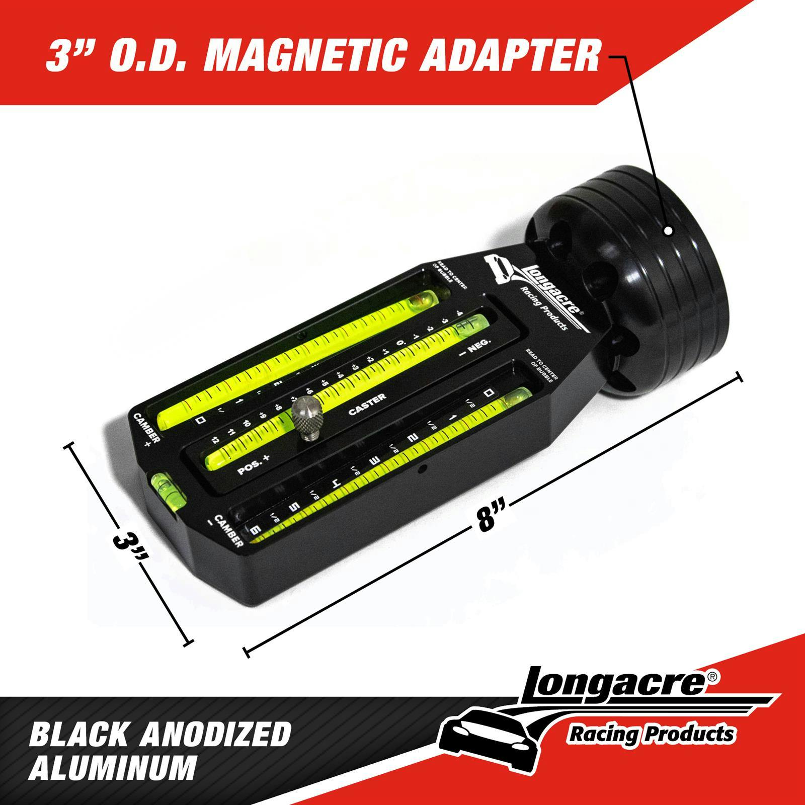 Longacre® 52-78260 Caster / Camber Gauge w/ Magnetic Adapter