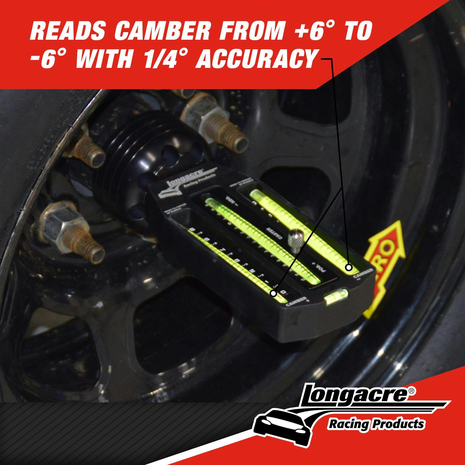 Longacre® 52-78260 Caster / Camber Gauge w/ Magnetic Adapter