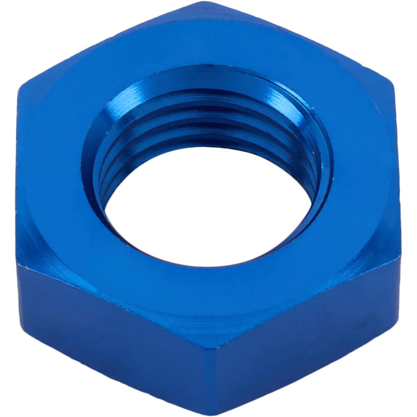 Aluminum Bulkhead Jam Nut, Blue, -4 AN