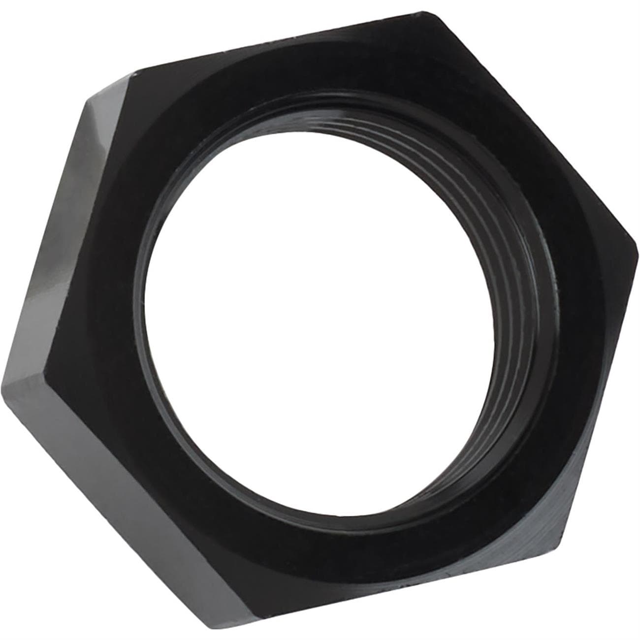 Aluminum Bulkhead Jam Nut, Black, -10 AN