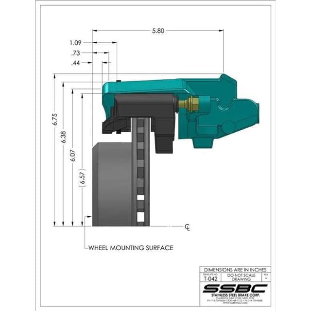 SSBC-USA A125-4HDBK Rear Drum to Disc Brake Conversion Kit
