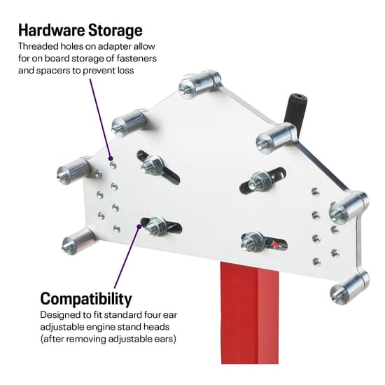 BlockDock™ Chevy Engine Stand Mounting Adapter Plate, LS/SBC/BBC