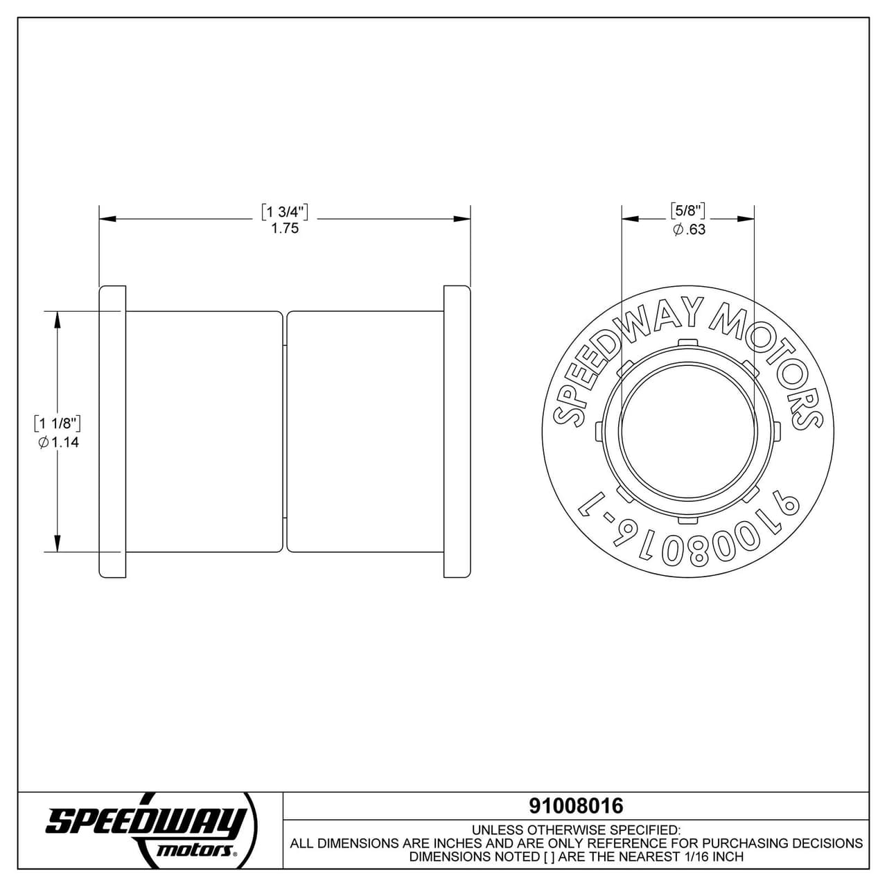 Speedway Rubber Rod End Bushing Kit for 5/8 Inch Bolt