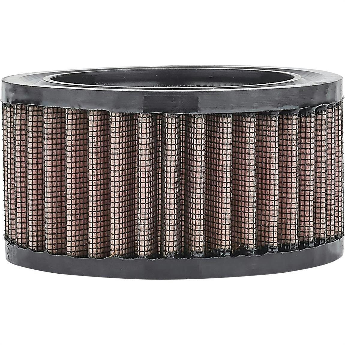 Louvered Style Chrome Air Cleaner, 2-5/8 Inch w/Washable Filter