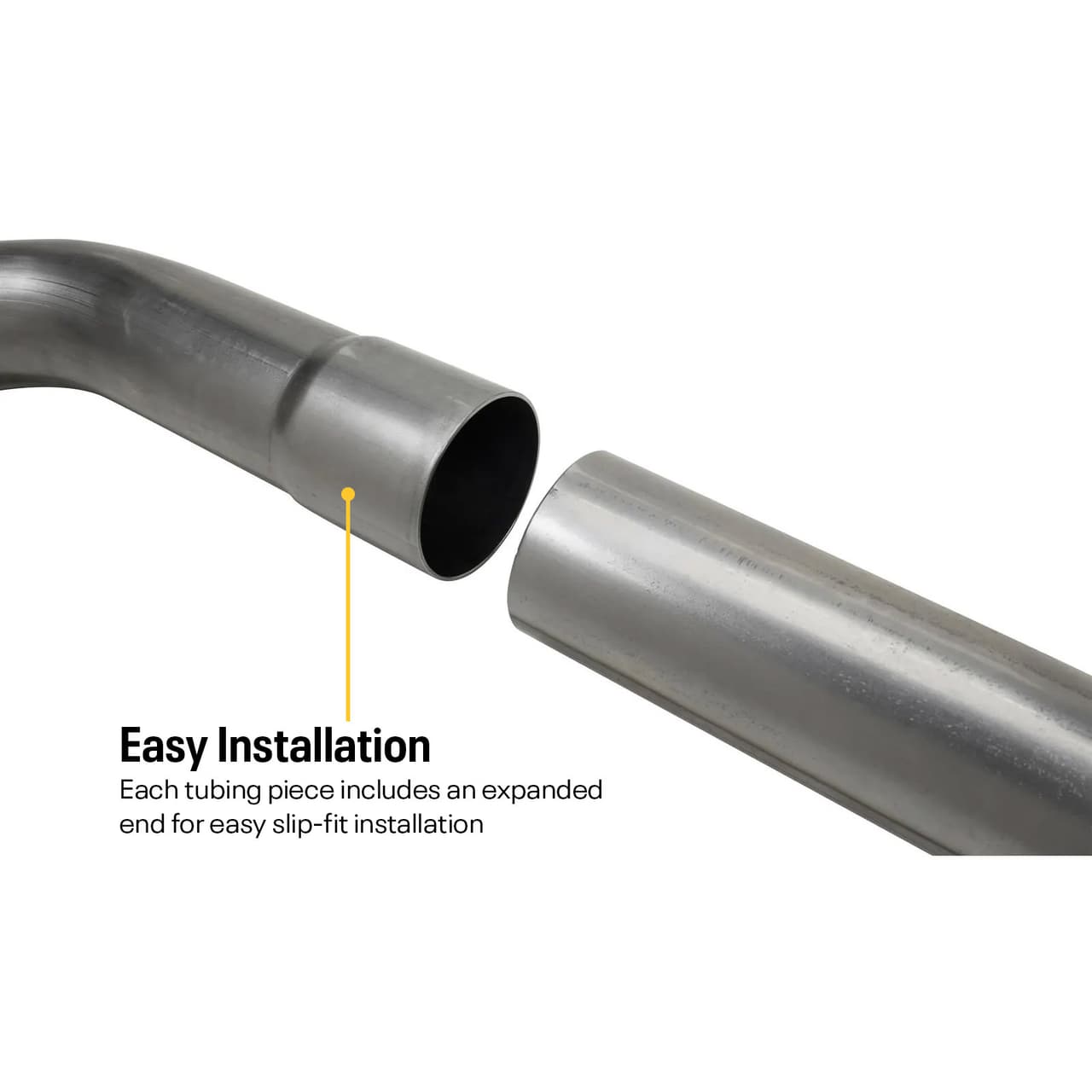 2.25 Inch Dual Exhaust System Kit with Mufflers, Mild Steel