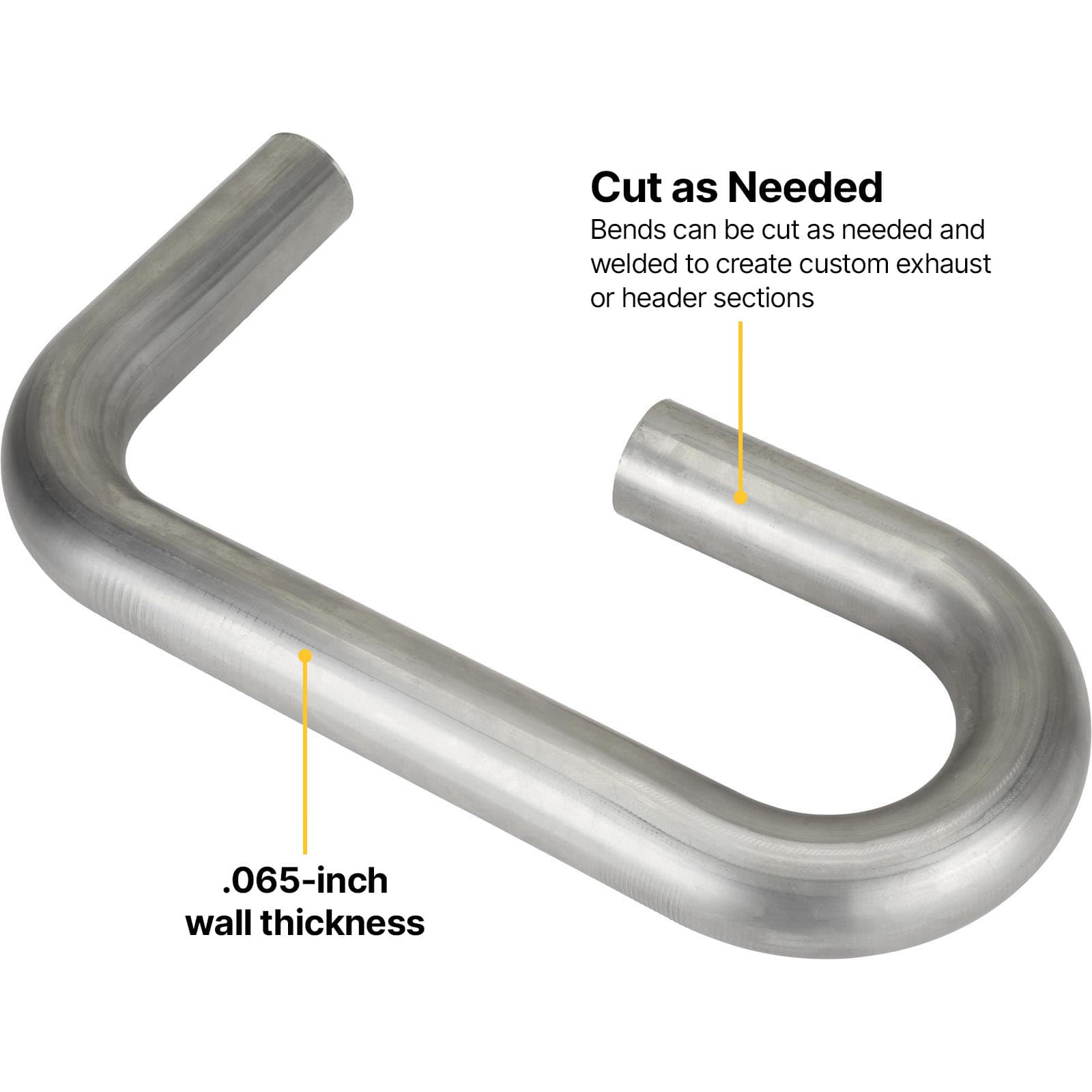 Stainless Steel Combo Exhaust Bend, 2-1/2-inch